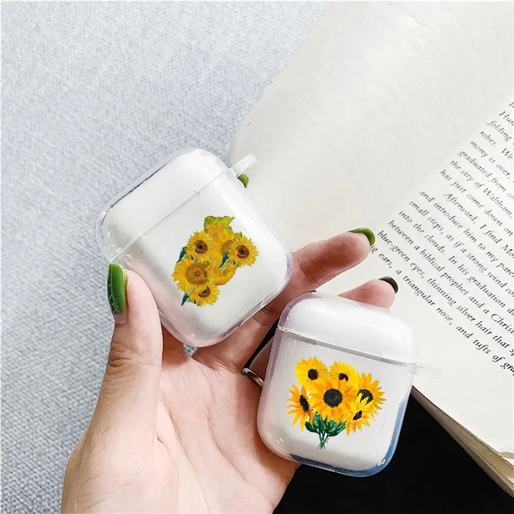 Cute-Rose-Sun-Flower-For-Airpods-Case-Soft-Silicone-Shockproof-Earphone ...