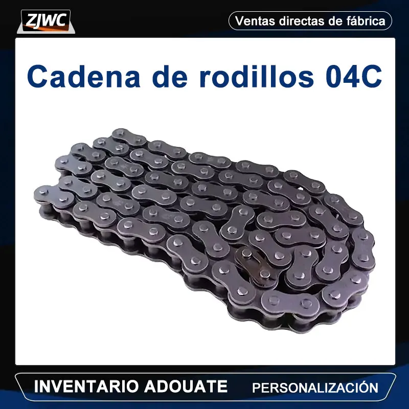 1 cadena de transmisión Industrial resistente y duradera, 2 puntos, 04C ...