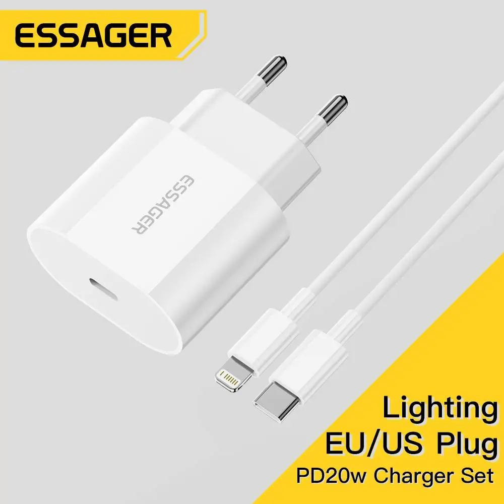 Essager-Lightning-Cable-Chargers-For-iPhone-PD-20W-USB-C-Charger-Set ...