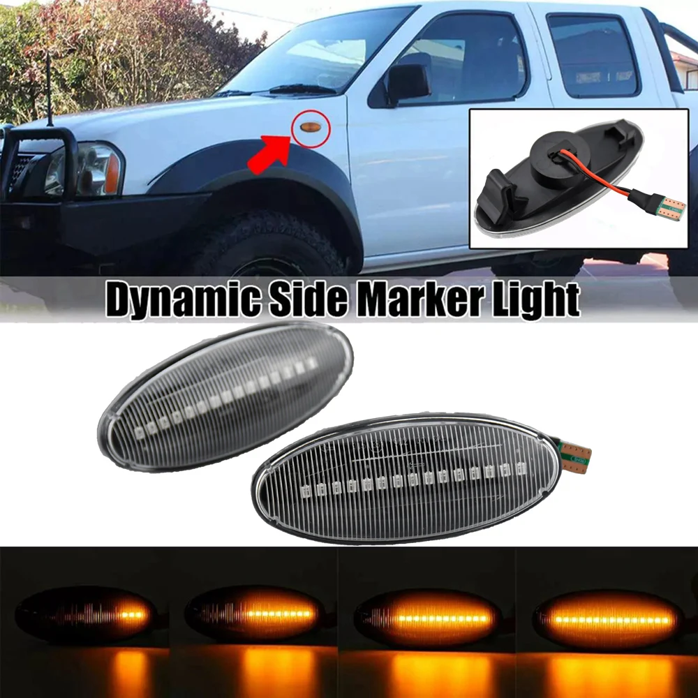 LED-Dynamic-Side-Marker-Turn-Signal-Light-Lamp-for-Nissan-Navara-D22 ...