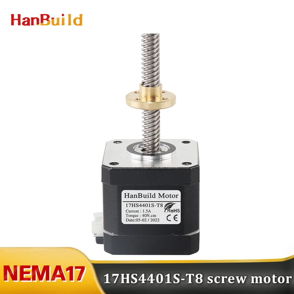 Free-Shipping-Nema17-1-7A-Stepper-Motor-17HS4401S-T8-350mm-Length-4 ...