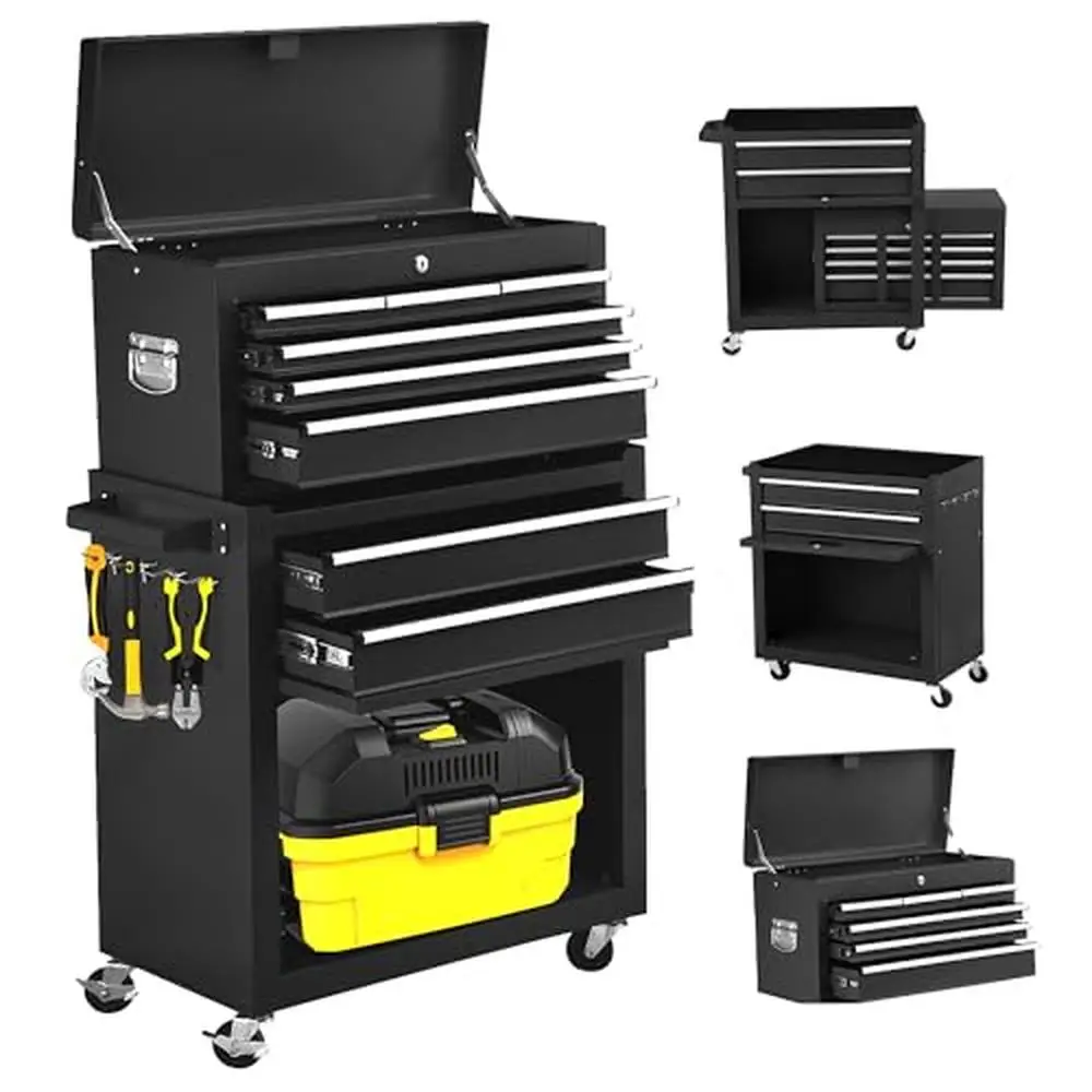 8-Drawer-Metal-Rolling-Tool-Box-with-Wheels-Detachable-Cabinet-Storage ...