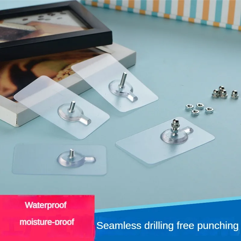 Strong-Adhesive-Seamless-Sticky-Wall-Hook-Nail-Mounting-Rack-Screw-Rod ...