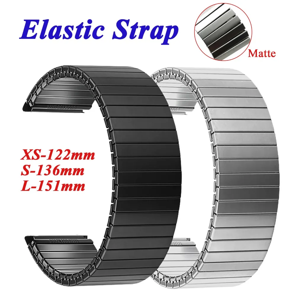 Stainless Steel Elastic Stretch Strap 14mm 16mm 18mm 20mm 22mm for ...