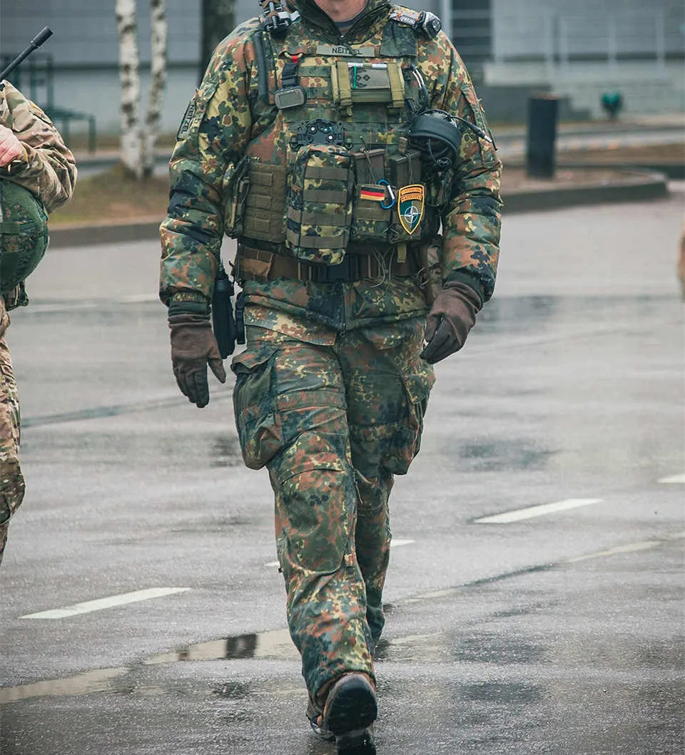 German Spot Jungle Camouflage IDZ Combat Uniform Pants Outdoor Hunting ...