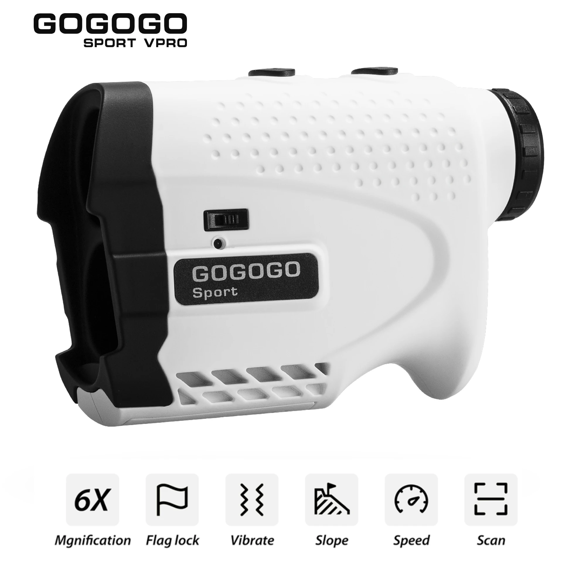 Gogogo Sport Vpro Laser Rangefinder Golf and Hunting 600m with Slope Switch Built in Magnet 6X ...