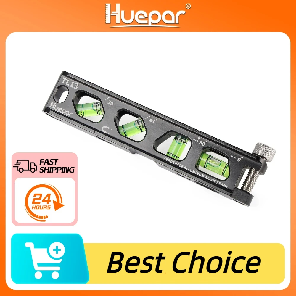 Huepar-Multipurpose-Laser-Ruler-4-Bubbles-Spirit-Level-Measuring-Tools ...