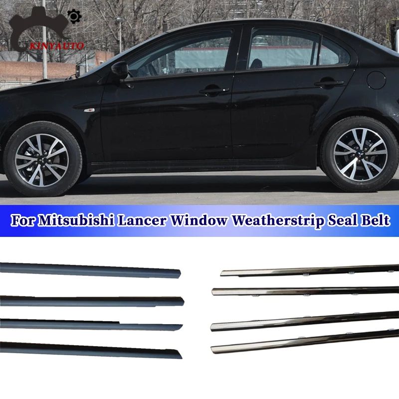 For Mitsubishi Lancer EX Side Chrome Window Rubber Weatherstrip Seal ...