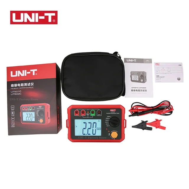 UNI-T Insulation Resistance Tester UT501 UT502 Digital Voltmeter ...