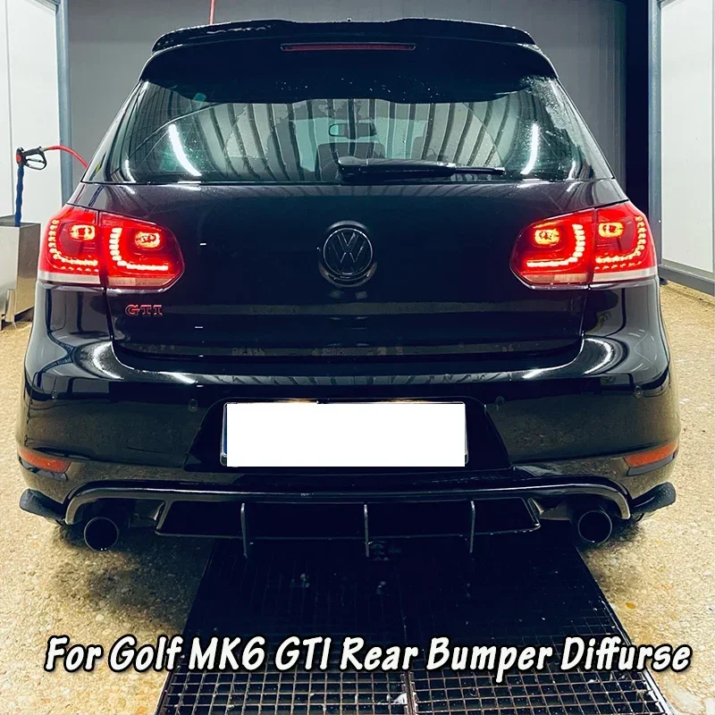 For-VW-Golf-MK6-GTI-TSI-TDI-2009-2013-Rear-Bumper-Lip-Diffuser-Spoiler ...
