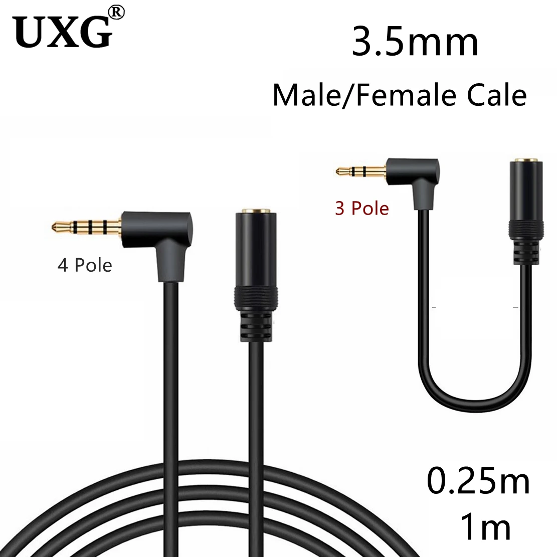 1m 20CM 90 Degree Right Angle 3pole 4 Pole TRRS 3 5mm Aux Audio Short 1m-20cm-90-degree-right-angle-3pole-4-pole-trrs-3-5mm-aux-audio-short