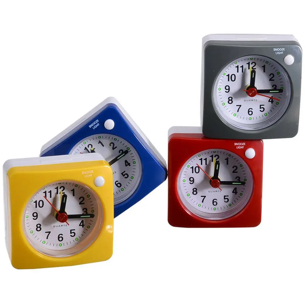 Quartz Alarm Clock With Night Light No Tick Snooze Silent Small Bedside ...