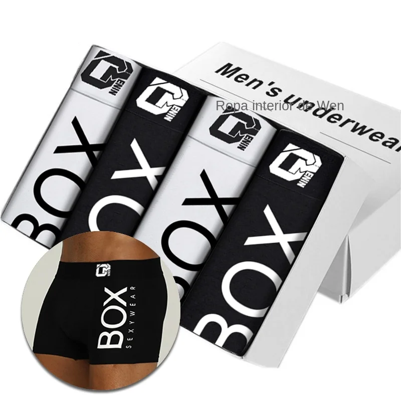 CMENIN-Calzoncillos-de-Algod-n-para-Hombre-B-xers-Cortos-Ropa-Interior ...