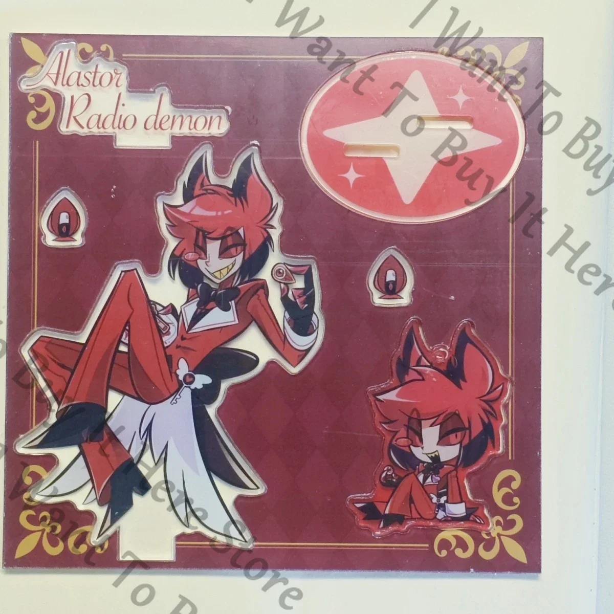 Anime Hazbin Hotel Alastor Radio Demon Cosplay Cartoon Acrylic Stamp ...
