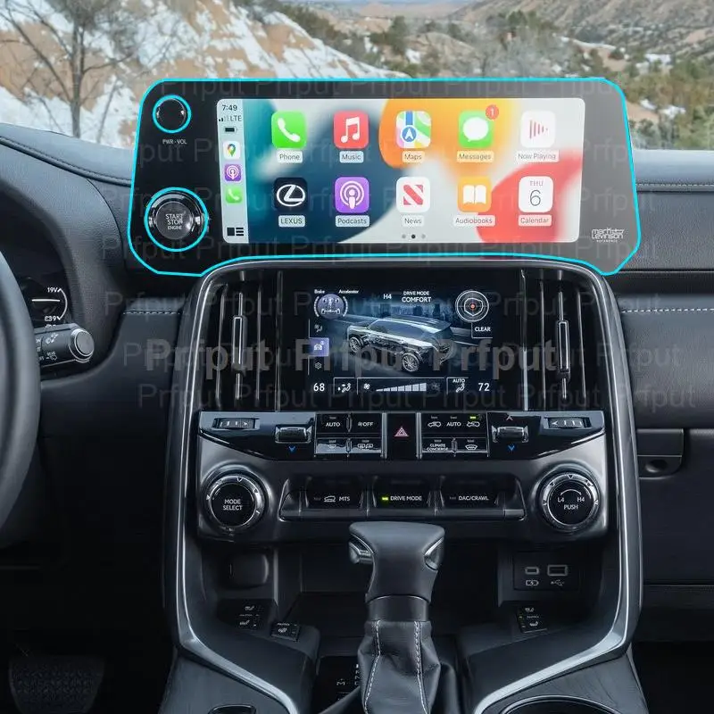 Tempered Glass Screen Protector For Lexus LX 600 2022-2023 12.3 inch ...