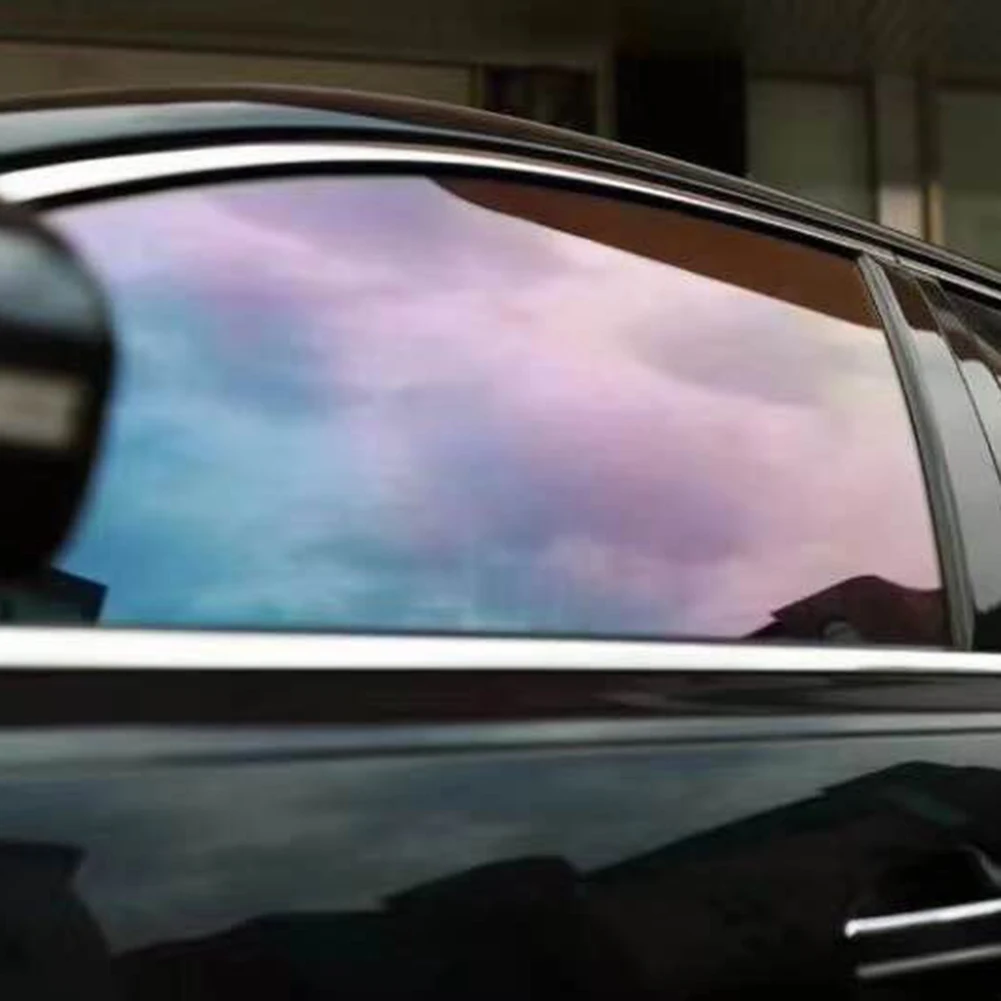 Vlt70% Chameleon Film Blue To Red Color Change Car Front Rear Window ...