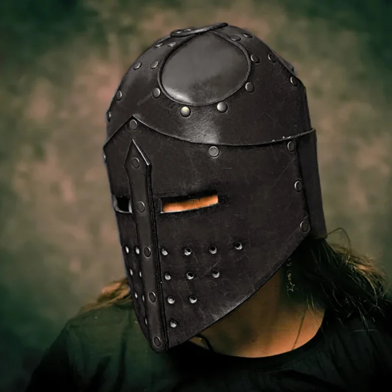Medieval Leather Armor Helmet