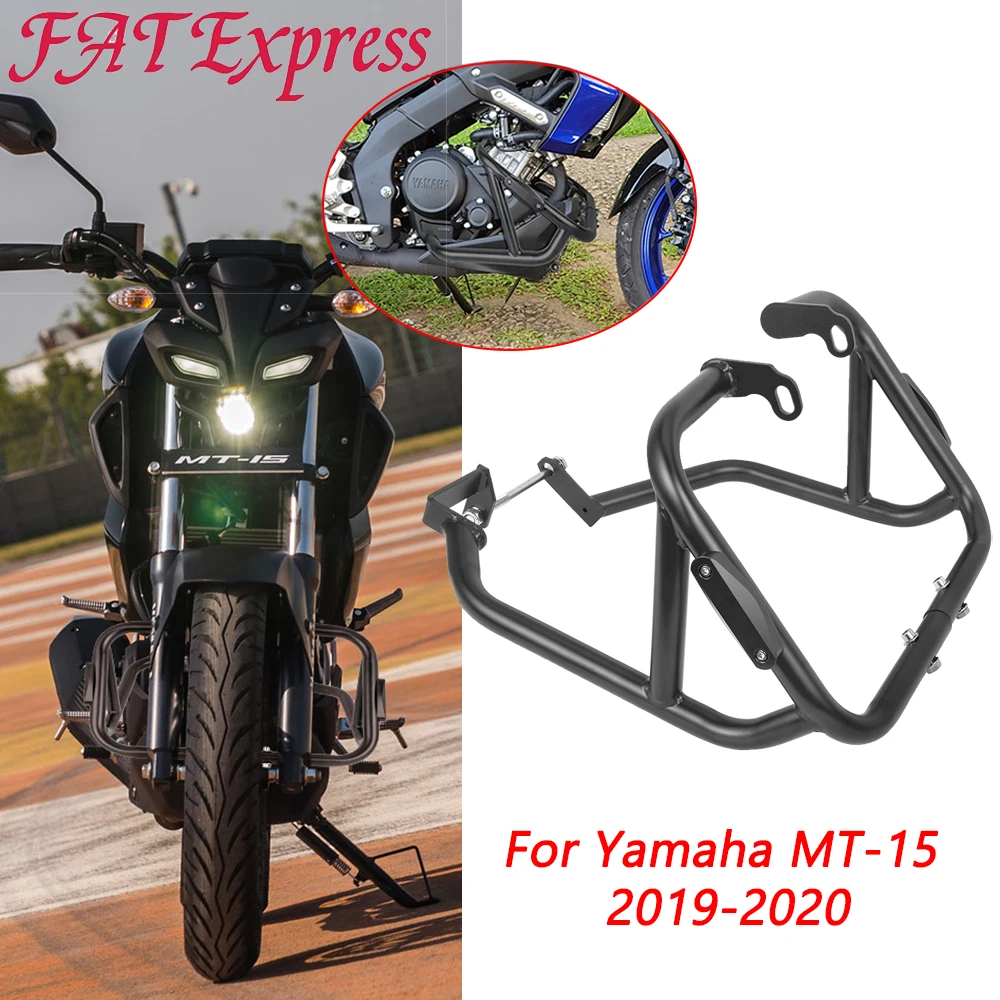 For-Yamaha-MT-15-MT15-2019-2020-Black-Highway-Carsh-Bar-Engine-Guard ...