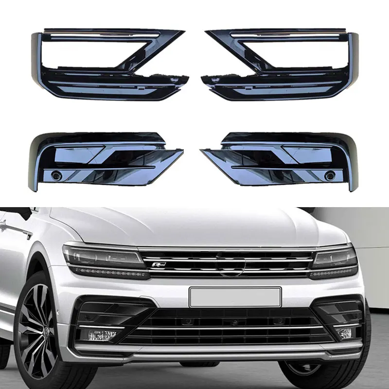 Car-Front-Bumper-For-VW-Tiguan-R-Line-2017-2018-2019-Fog-Lamp-Molding ...