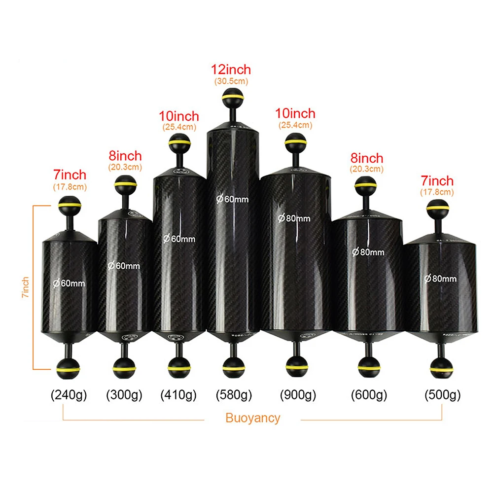 Carbon Fiber Float Buoyancy Aquatic Arm Dual Ball Floating Arm Diving ...
