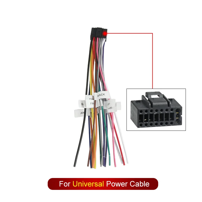 For Universal Android Car Radio Power Horn Wire Plug 16 Pins ISO Cable ...