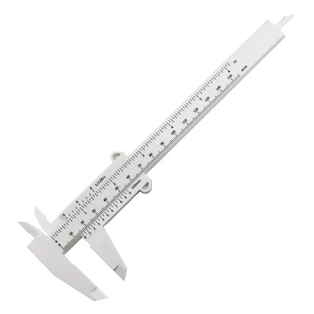 0-150mm Vernier Calipers Plastic Double Rule Scale Depth Height Jewelry ...