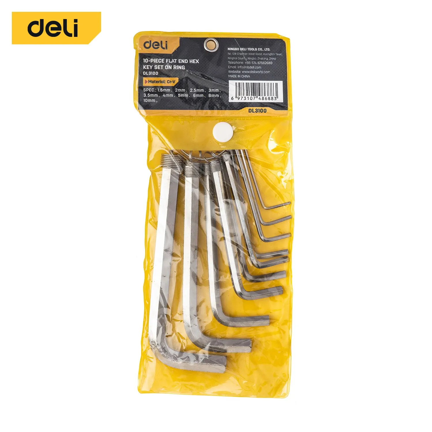 Deli-Allen-Key-Set-L-Wrench-Kit-Hex-Key-Sets-Hexagon-Spanner-Hand-Tools ...