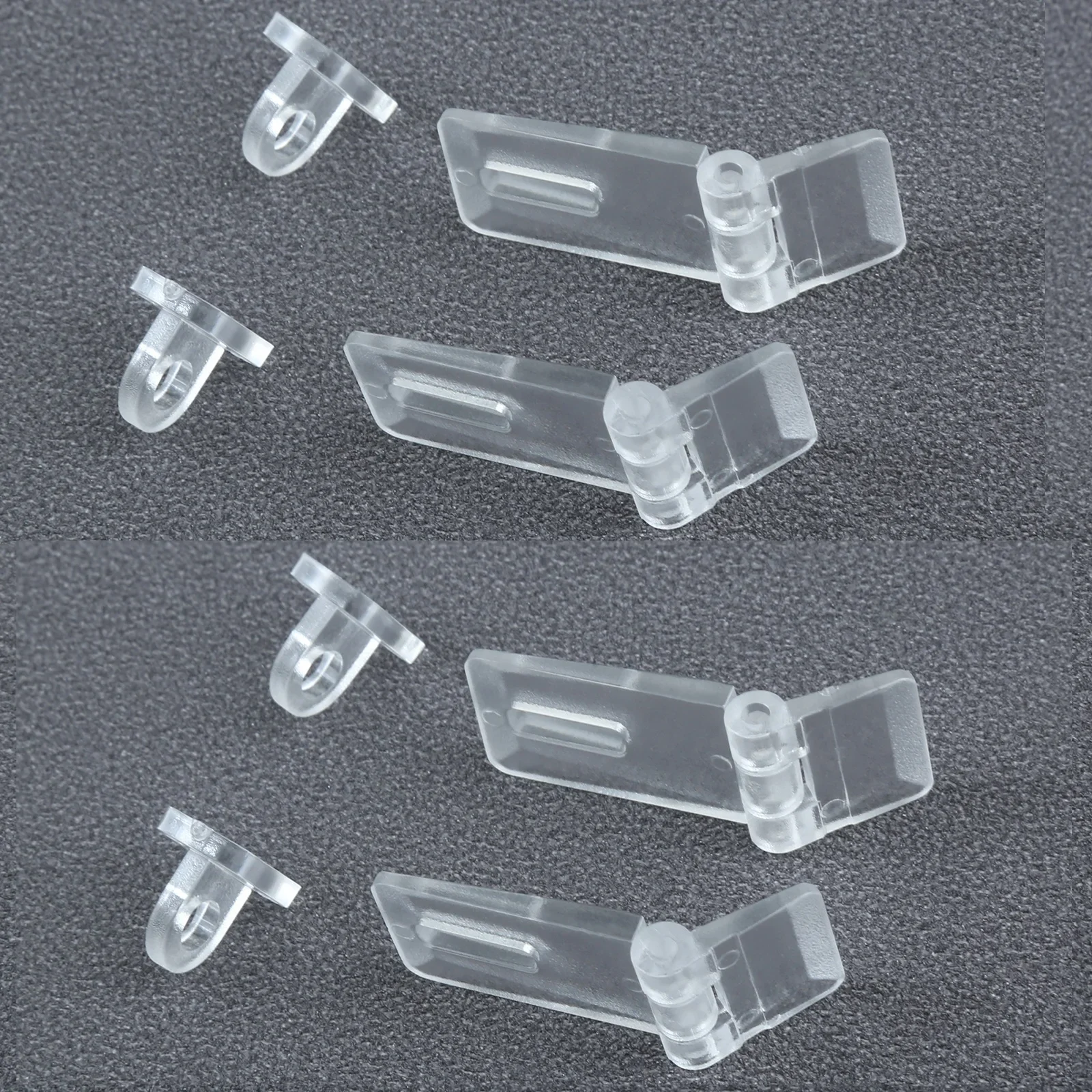 4sets Acrylic Hinge Lock Transparent Mini Hasp Crystal Clear Buckle ...