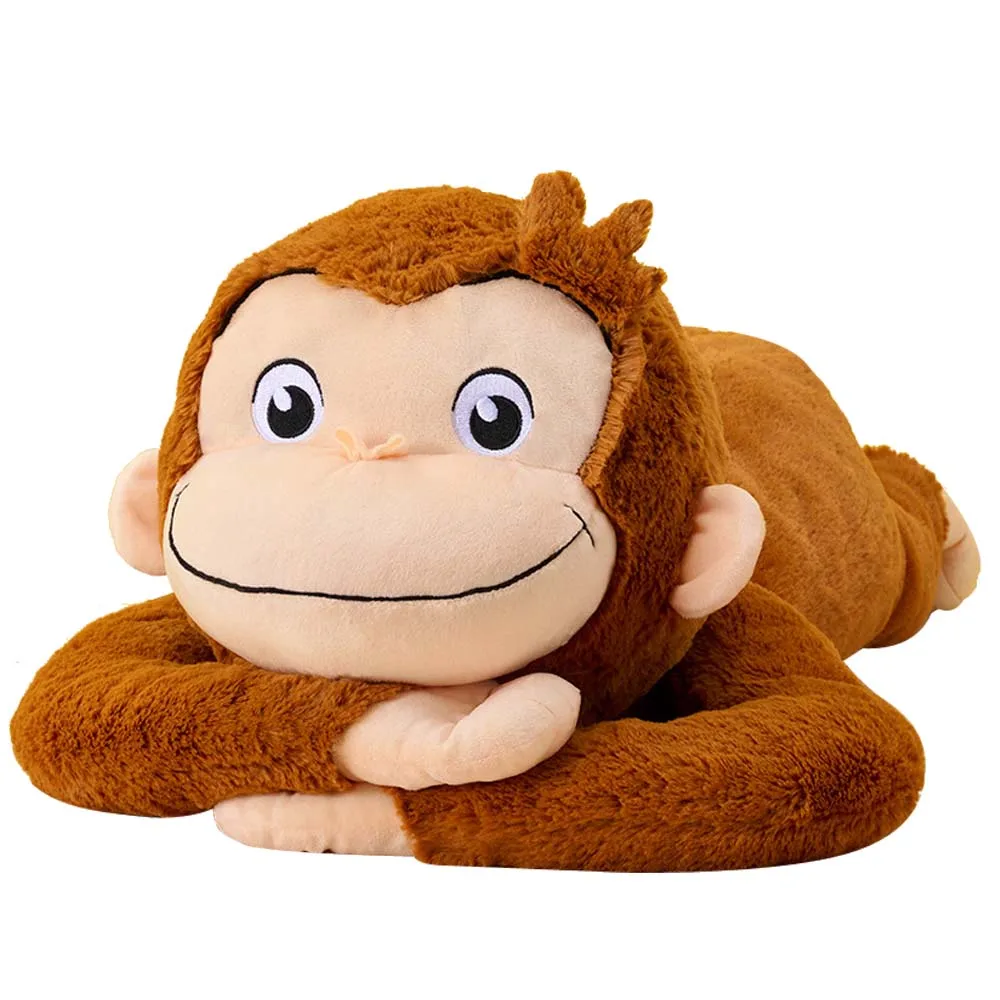 New-Cute-Curious-George-Monkey-Laying-Down-Big-Plush-Pillow-Cushion ...