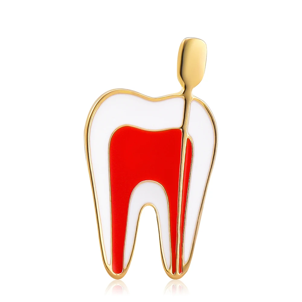 Creative-Endodontic-Enamel-Brooch-Tooth-Pin-Dentist-Nurse-Badge-Lapel ...