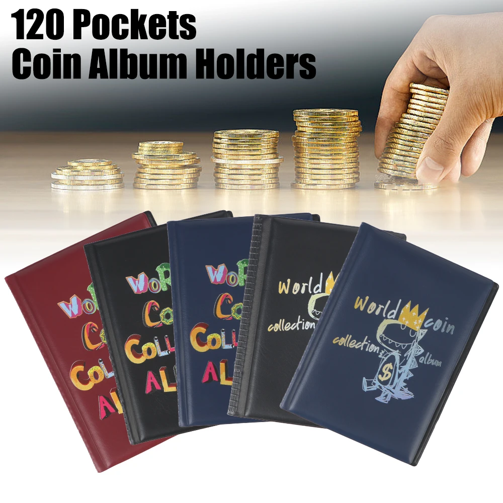 120-Pockets-Coins-Collector-Coin-Holder-Albums-Coin-Album-Book ...