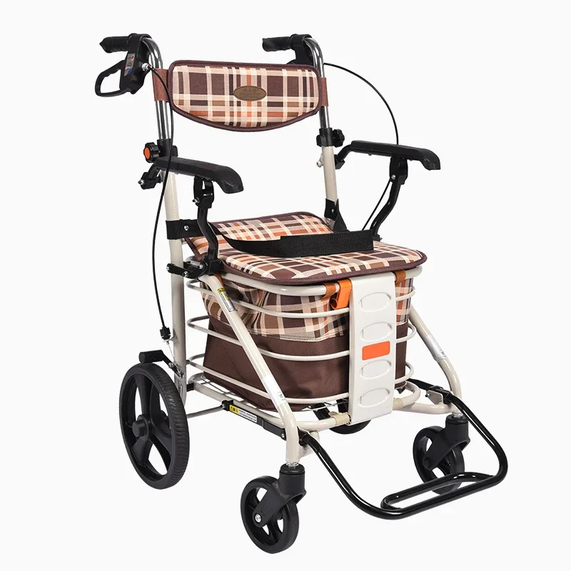 Four-wheel-foldable-wheelchair-elderly-shopping-cart-and-driving-cart ...