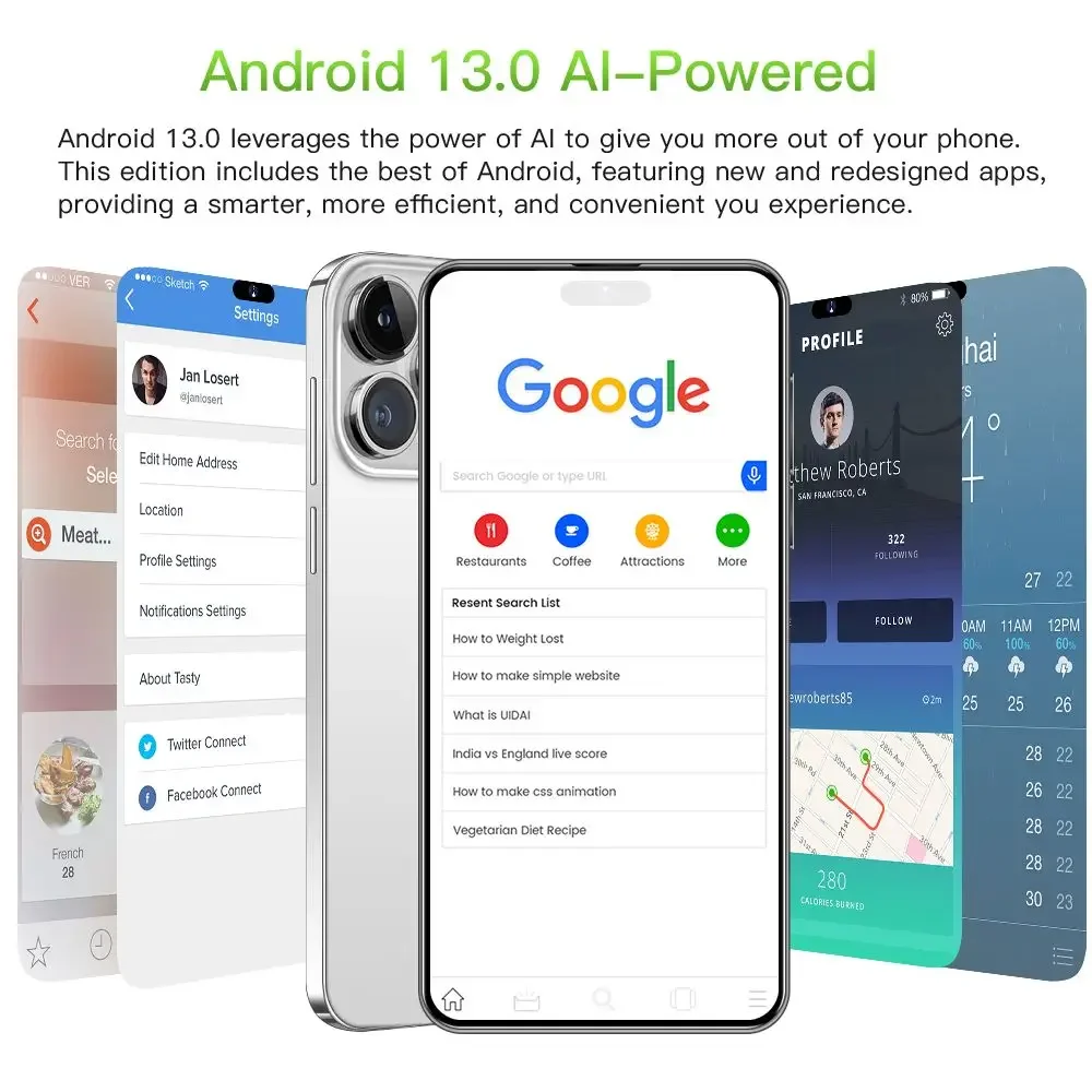 XS15 Pro Smartphone Tela Cheia, 16GB + 1TB, 6,8 \ - Ofertão Mais