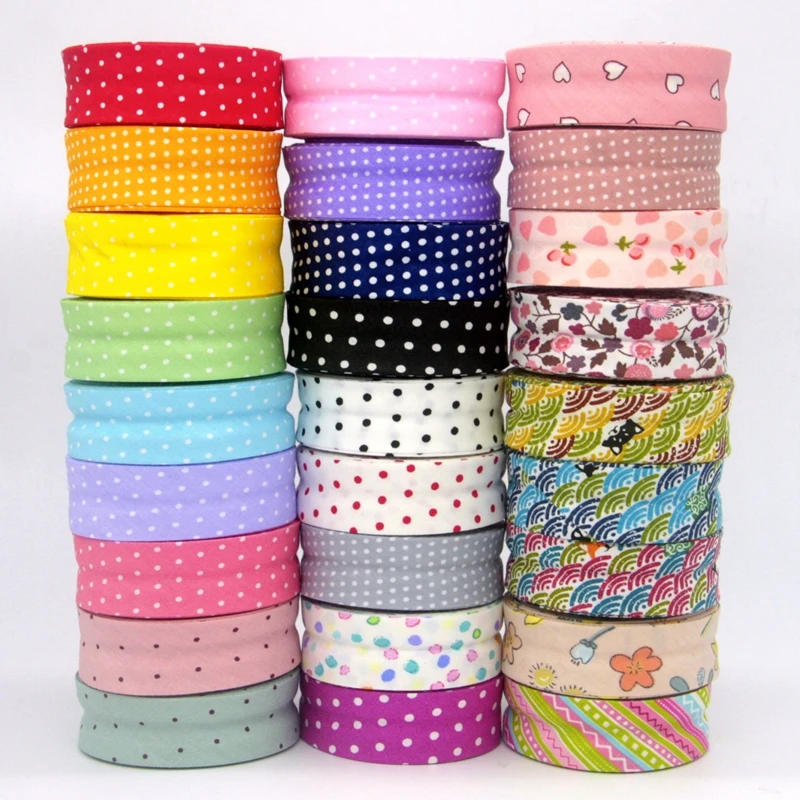 1-25mm-Cotton-Bias-Binding-Tape-DIY-Apparel-Sewing-Fabric-Cutting ...