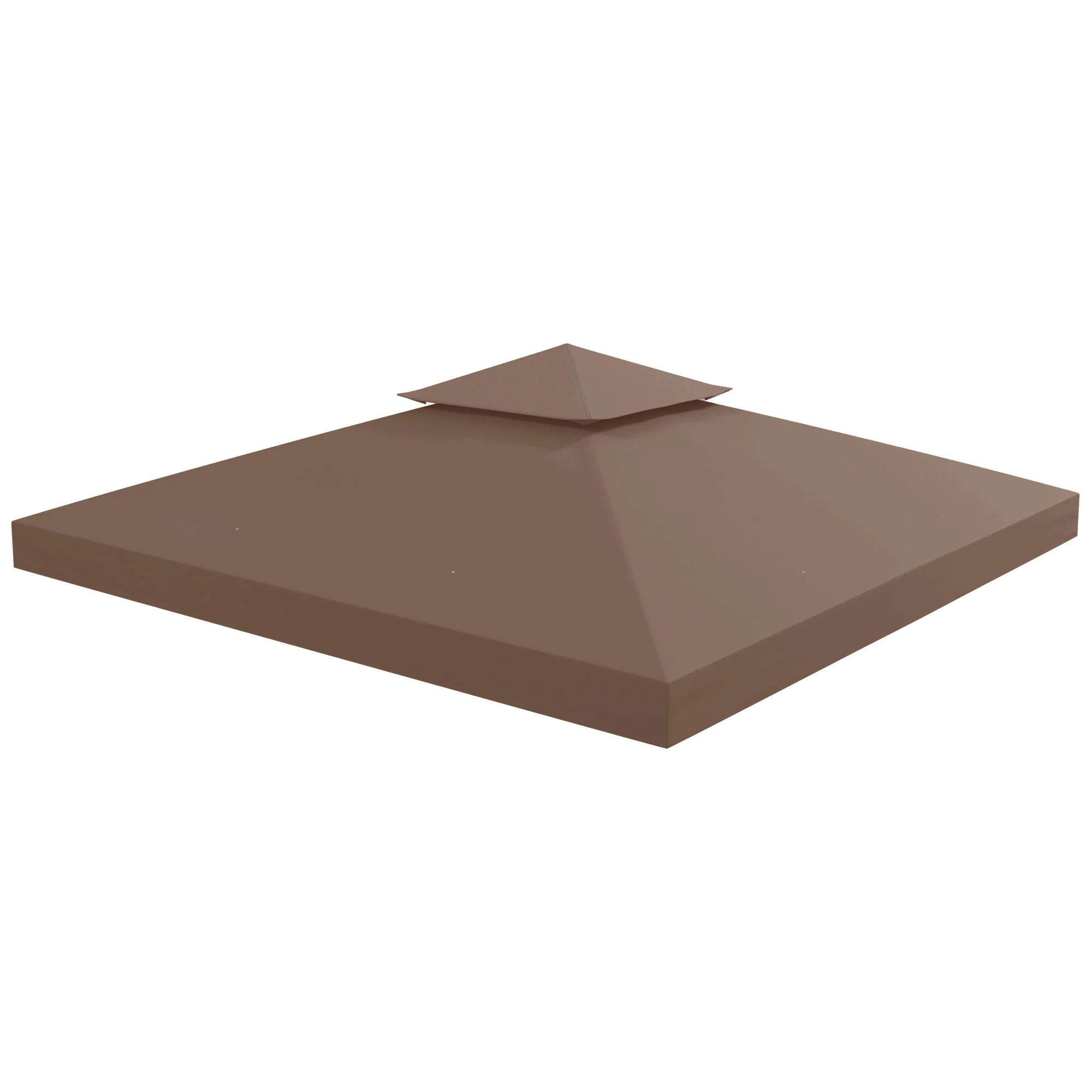 9.84' Square 2-Tier Gazebo Canopy Top Replacement, Light Grey ...