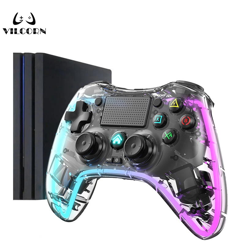 Wireless-Gamimg-Controller-RGB-Gamepad-Dualshock-For-Control-PS4-Elite ...