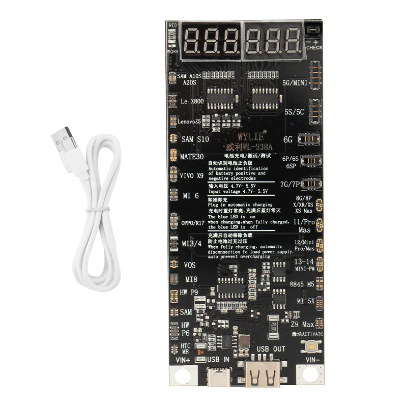 Wylie Wl-338A Akkumulátorral Aktivált Detektáló Tábla Akkumulátor Gyors ...