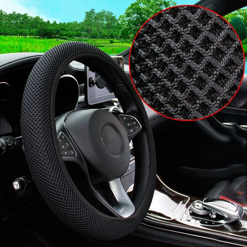 Car-Four-seasons-universal-massage-coarse-mesh-ice-silk-ring-free-elastic-fashion-steering-wheel ...
