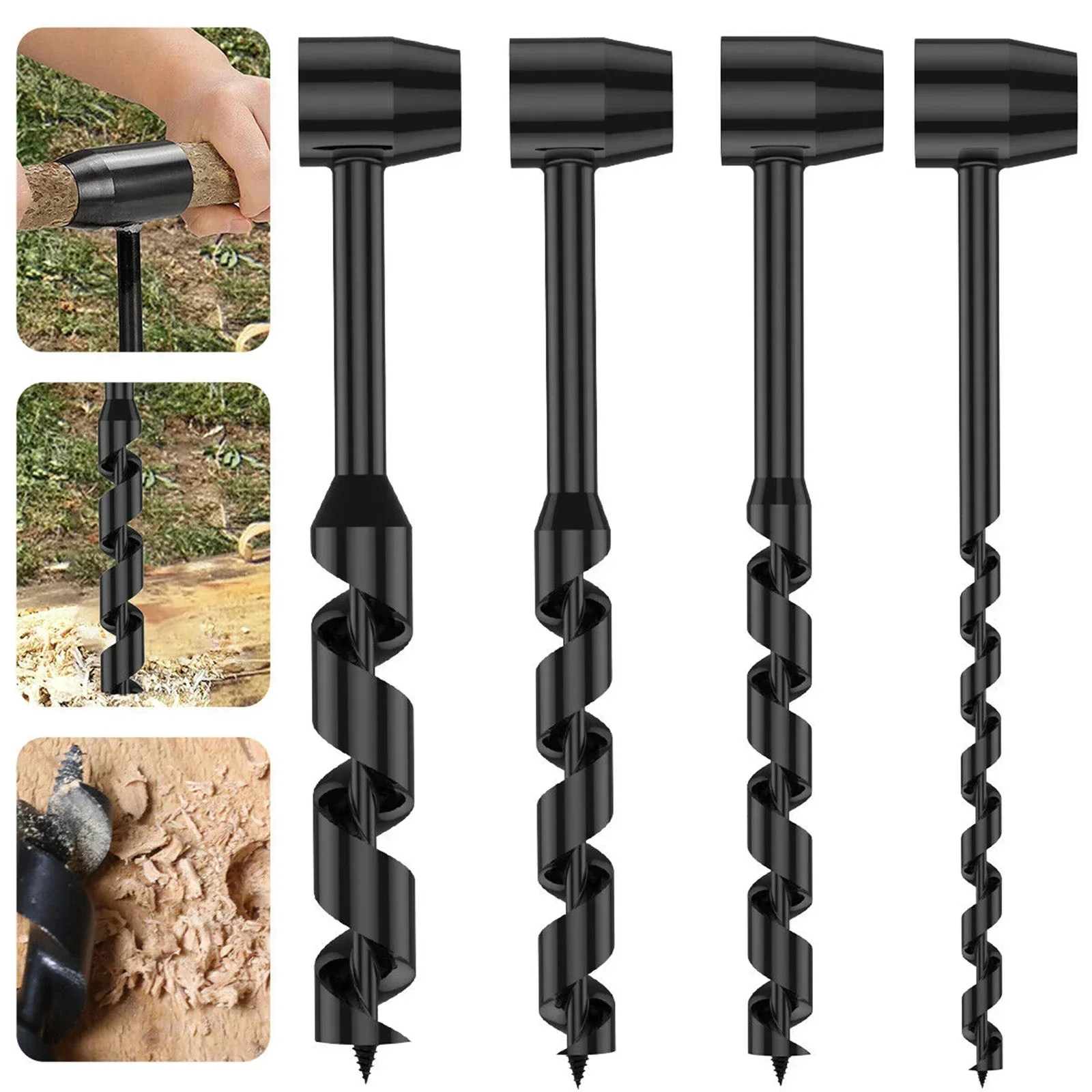 Hand-Wood-Punch-Manual-Auger-Drill-Bush-Craft-Carbon-Steel-Portable ...