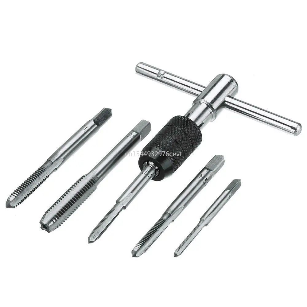 M3/M4/M5/M6/M8 Tap Set With Twist Drill Bits And Wrench 5pcs/Set T Type ...