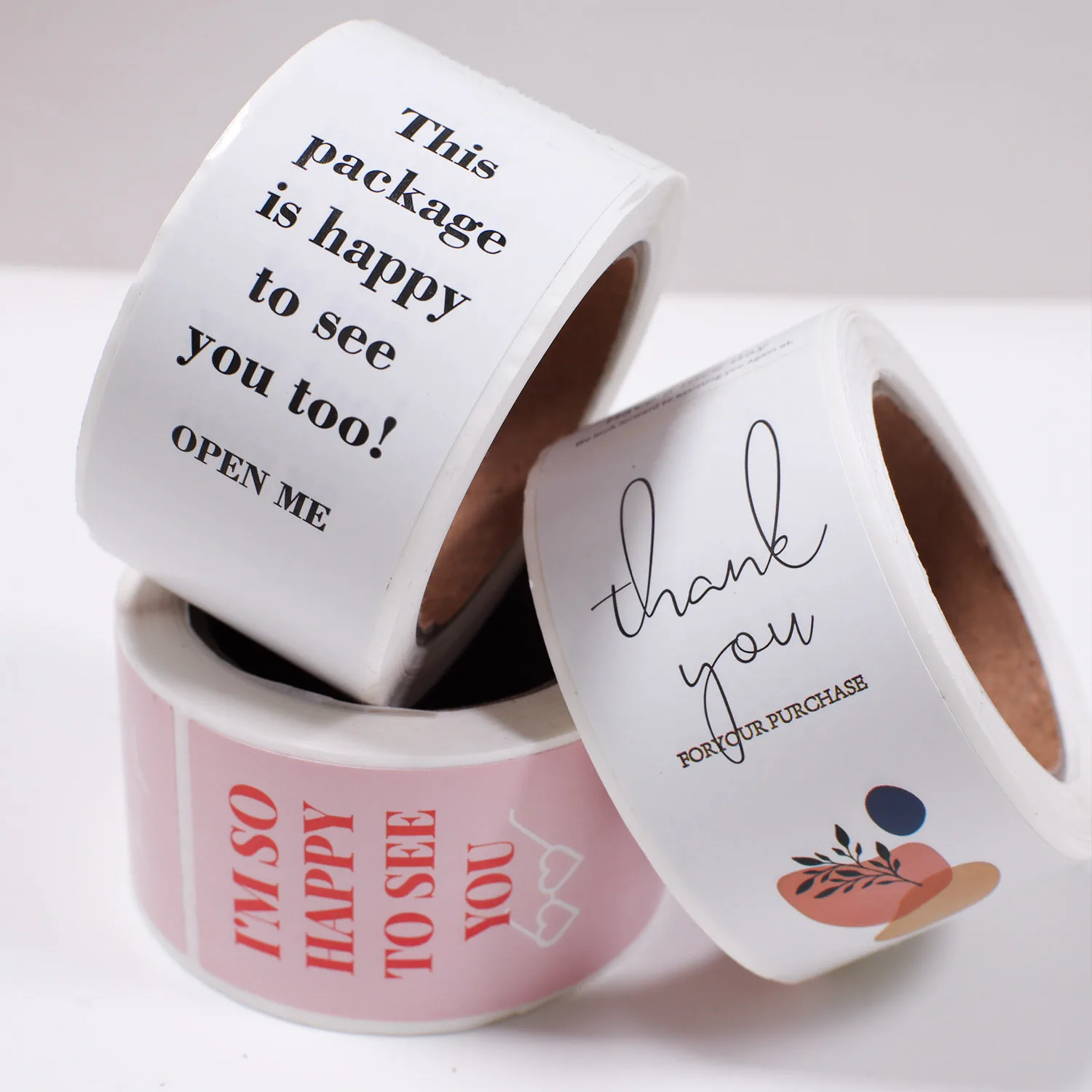 100pcs/roll This Package Is Happy To See You Too Stickers Small ...