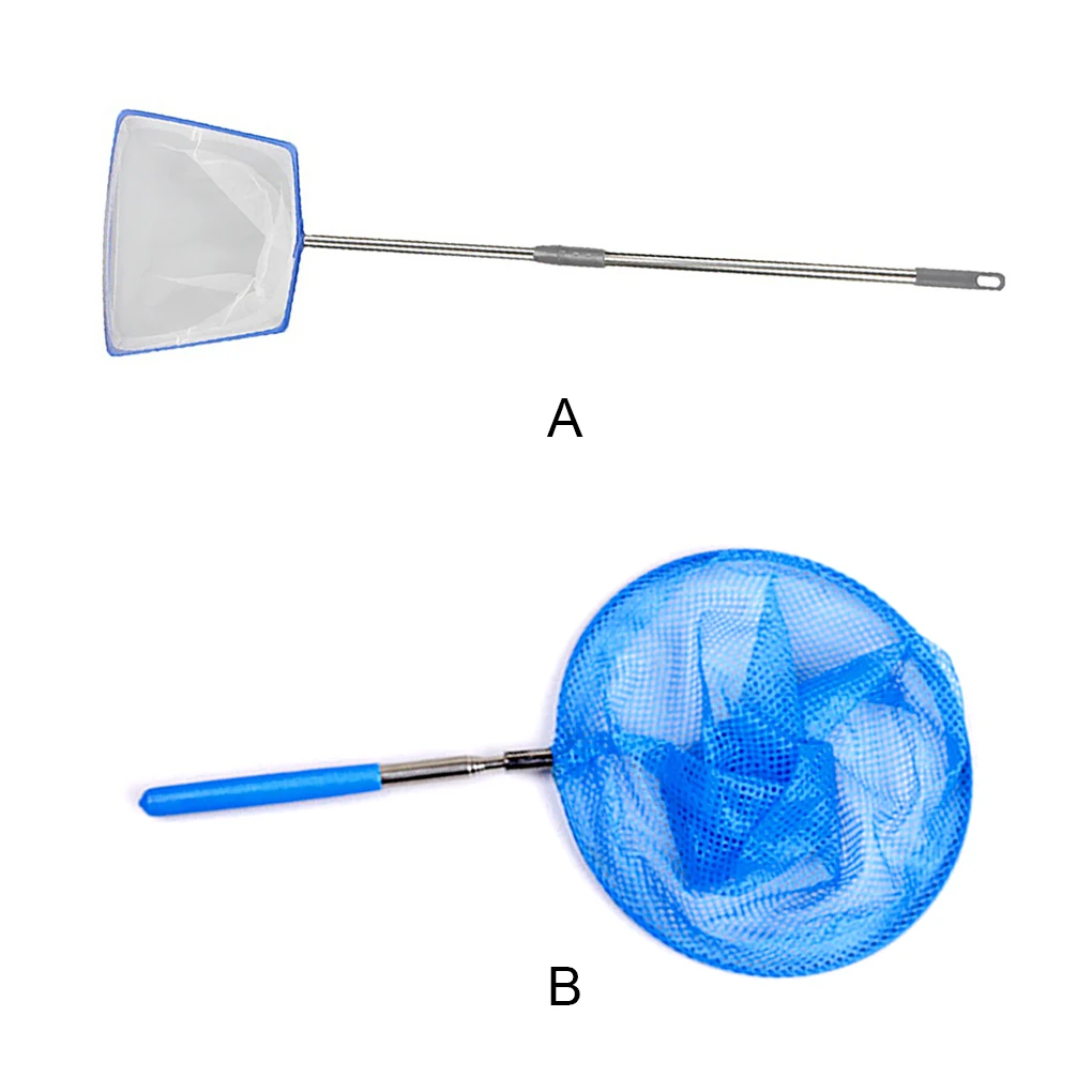 Skimmer Net Telescopic Rod Pond Cleaning Tools Debris Rake Skimmers ...
