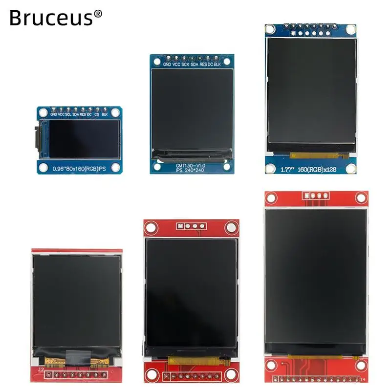 IPS 7-Pin 8PIN TFT LCD Display 0.96/1.3/1.44/1.77/1.8/2.0/2.4-Inch SPI ...