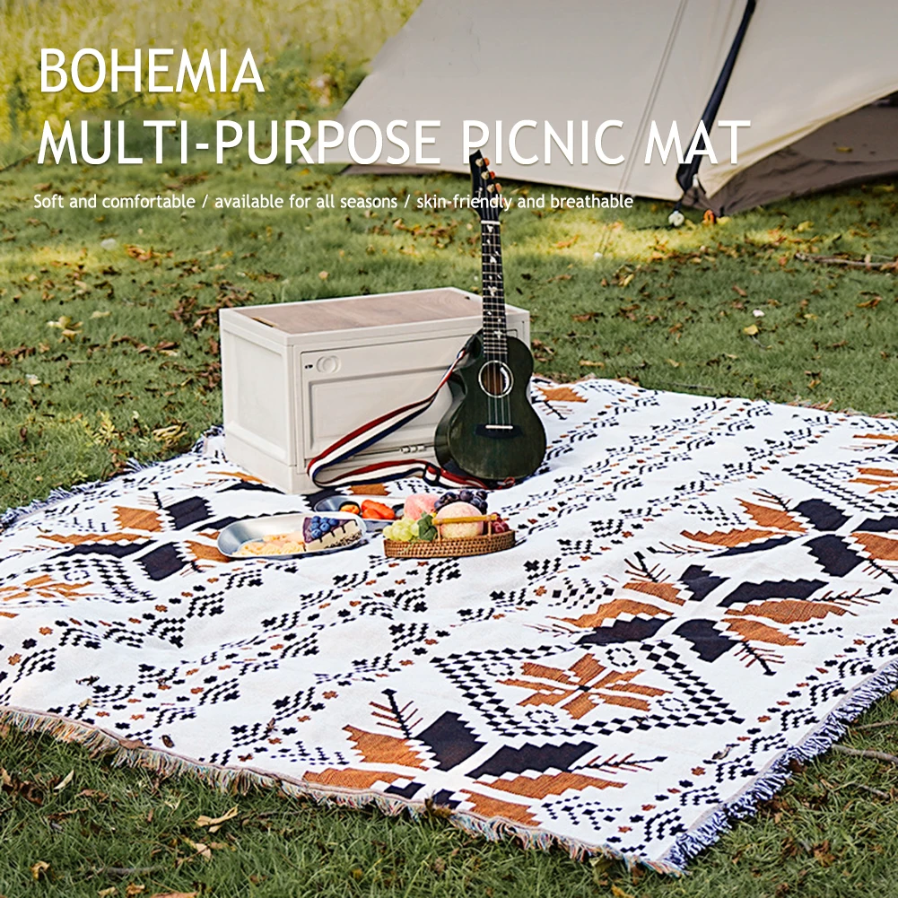 Ethnic-Bohemian-Picnic-Blanket-Retro-Sofa-Rugs-Outdoor-Camping-Mat-with ...