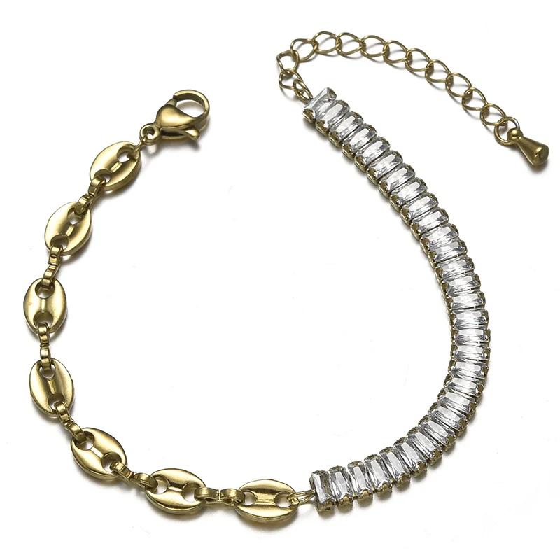 New-Stainless-Steel-Chain-for-Women-Gold-Color-Bangle-Korean-Style ...