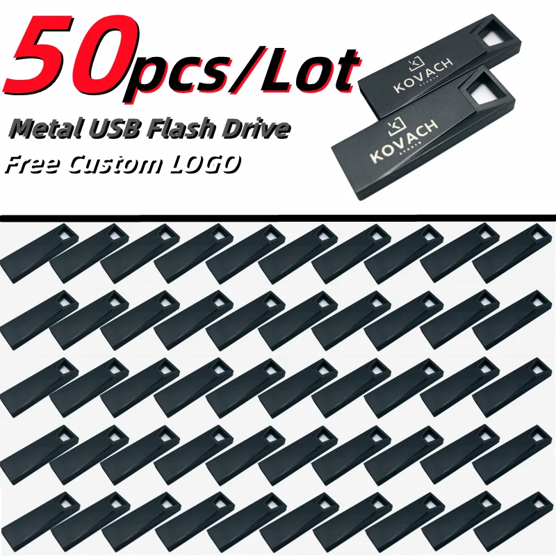 50Pcs-Lot-Free-Custom-Studio-LOGO-Matte-Black-MINI-Metal-USB2-0-Flash ...