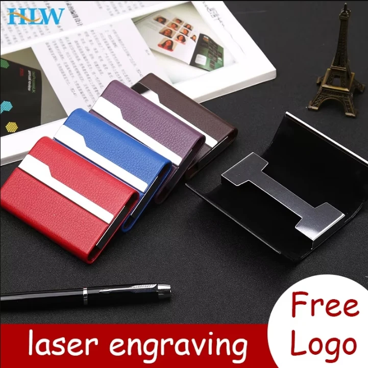 Customizable Logo Double-sided Business Card Holder, Business Creative ...