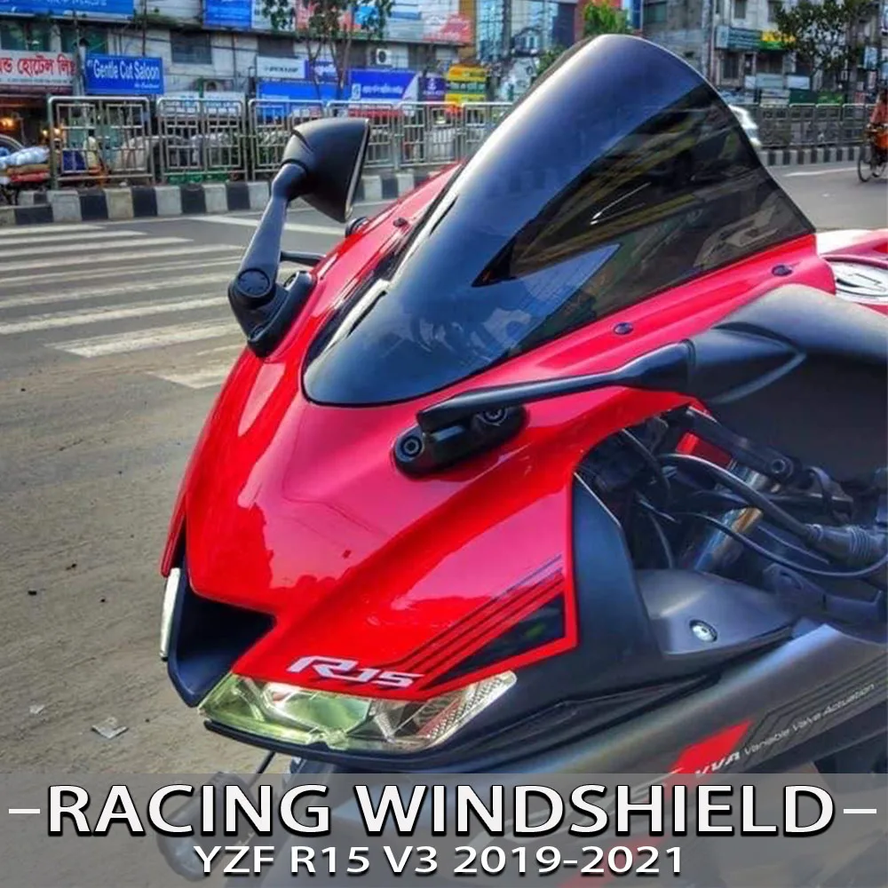 Motorcycle-Sport-Racing-Windshield-WindScreen-Deflector-Visor-Viser-For ...
