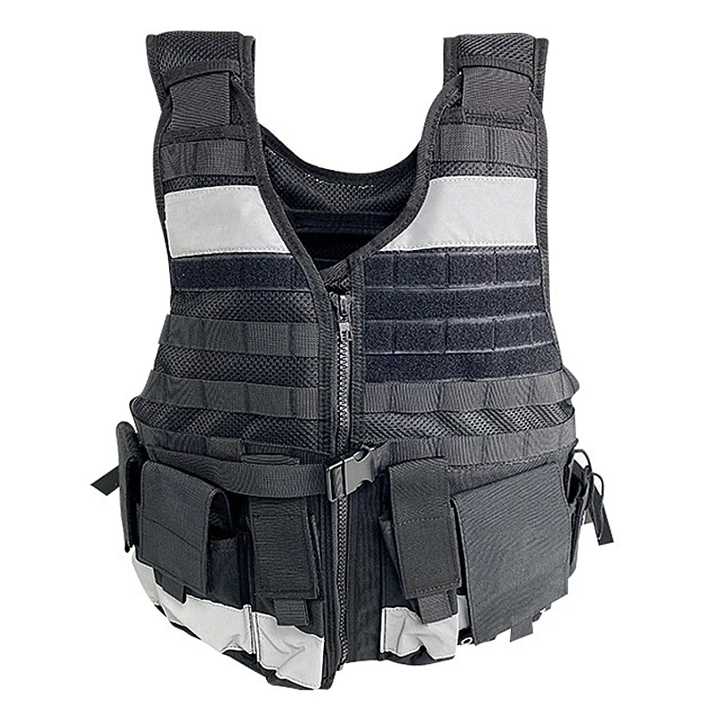 Tactical-Vest-Multiple-Pockets-Multifunctional-Puncture-Resistant ...