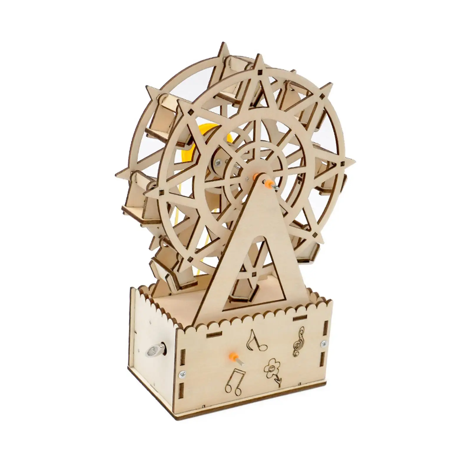 Wooden-Ferris-Wheel-Toy-Science-Experiment-Set-DIY-Model-Electric ...